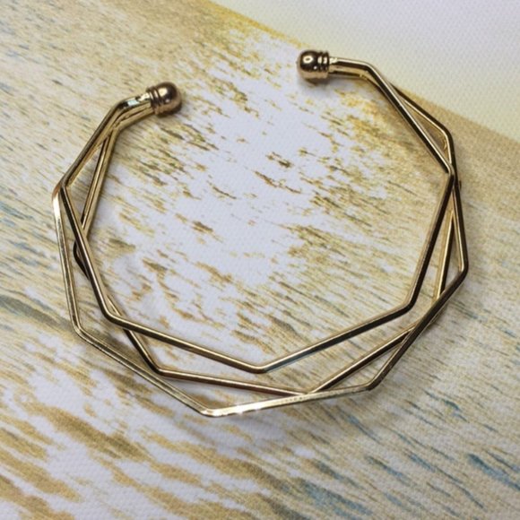 Jewelry | Gold Toned Geometric Bracelet | Poshmark